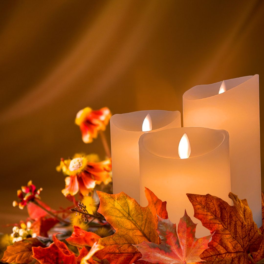 Oplaadbare LED kaarsen met bewegende vlam - 3 stuks – a sunny day