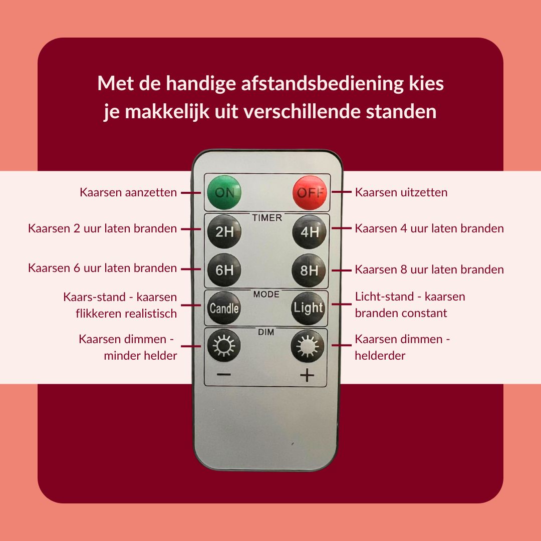 Oplaadbare LED kaarsen met bewegende vlam - 3 stuks – a sunny day