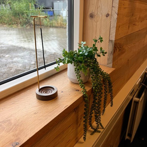 a sunny day hangende wierook houder goud - wierookhouder - hout - goud