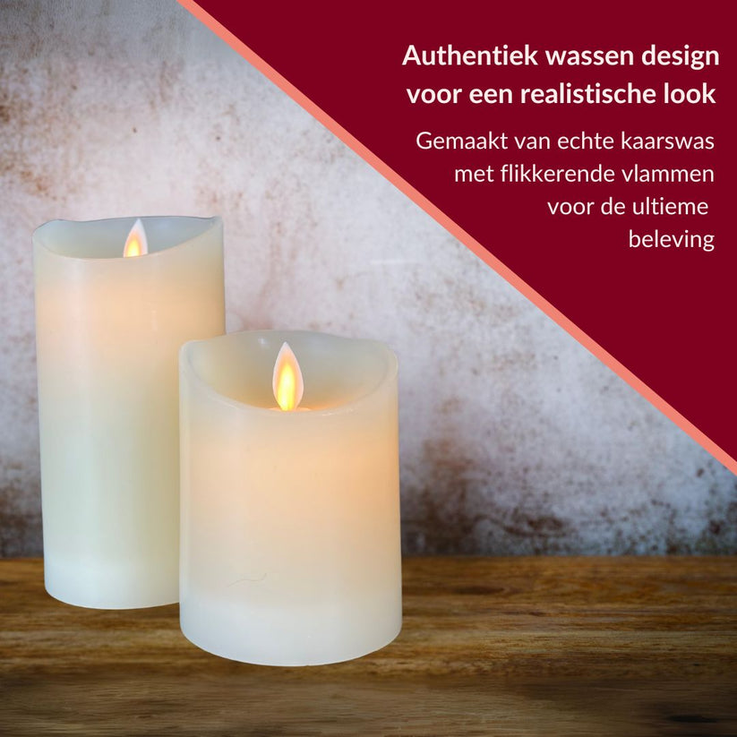 Oplaadbare LED kaarsen met bewegende vlam - 3 stuks – a sunny day